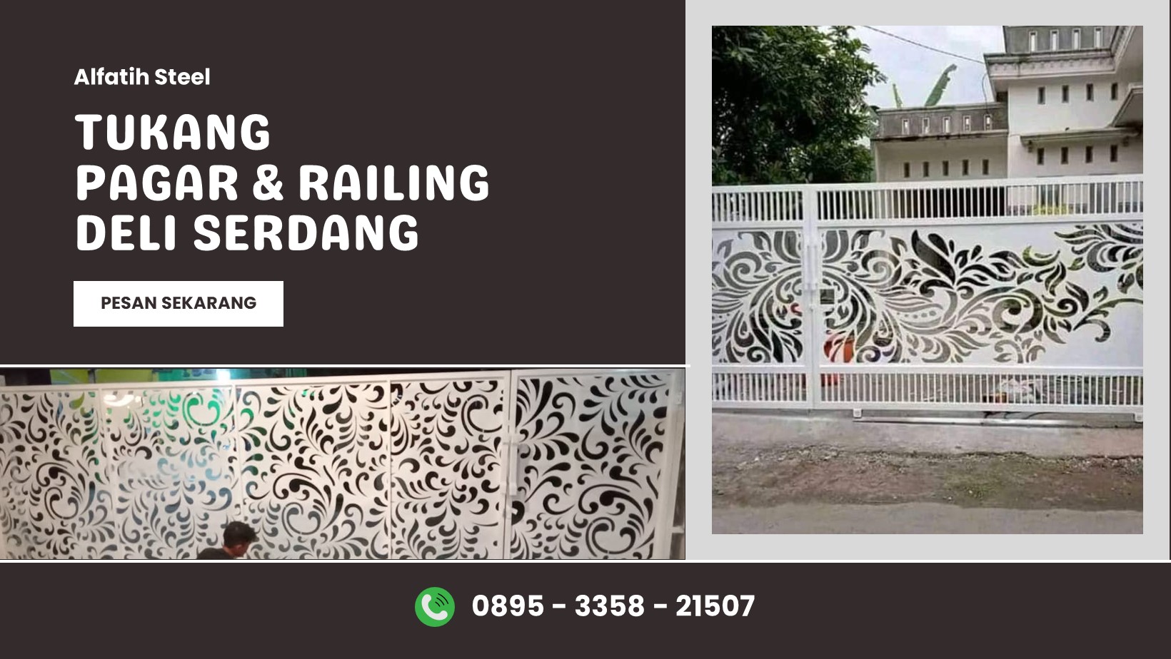 Jasa Pembuatan Pagar Pintu Gerbang Railing Tangga Laser Cutting Besi ...
